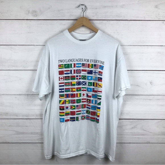Vintage | Shirts | Vintage 99s World Flags Tshirt | Poshmark